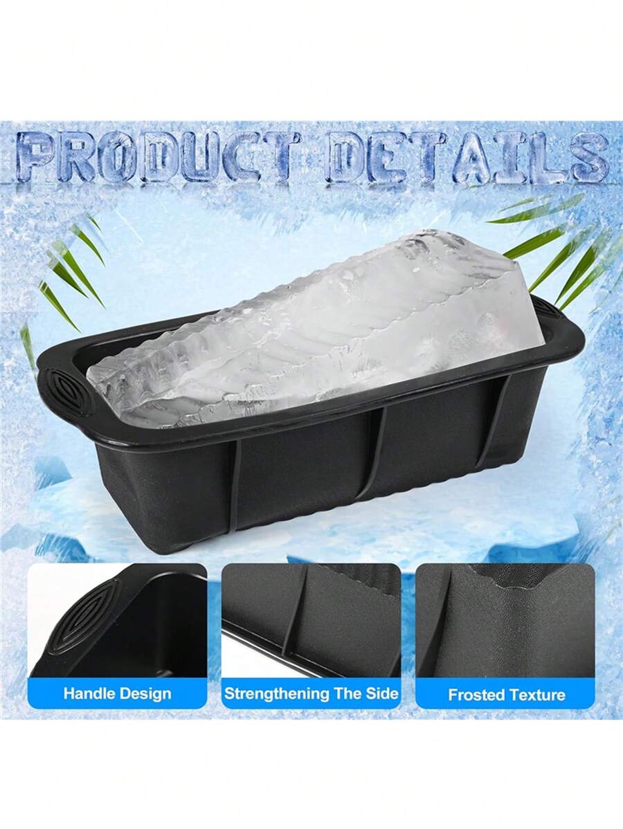 Ice Mold, Reusable Silicone Ice Blocks For Cold Or Cooler, Suitable For ...