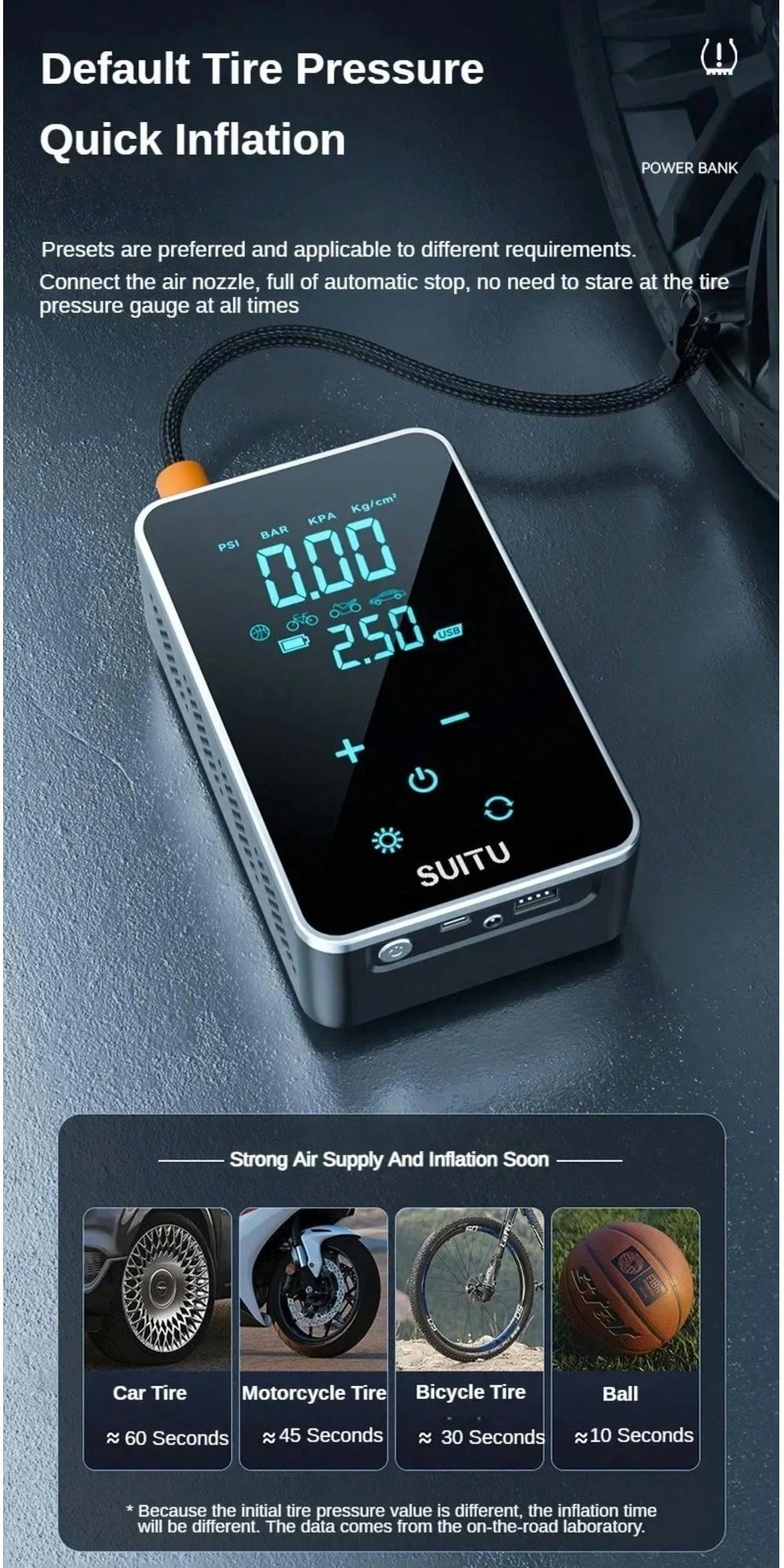 Car Mounted Inflation Pump Start Pump Wireless Lithium Battery ...