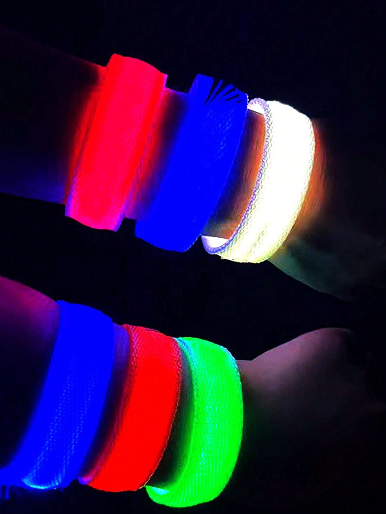 1pc Glowing Wristband For Music Festival, LED Flashing Bracelet For ...