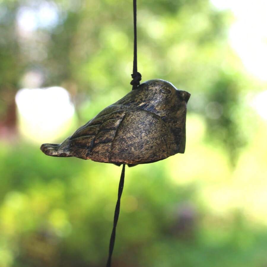 Japanese Type Furin Wind Chimes Nambu Cast Iron Bronze Songbird | SHEIN UK