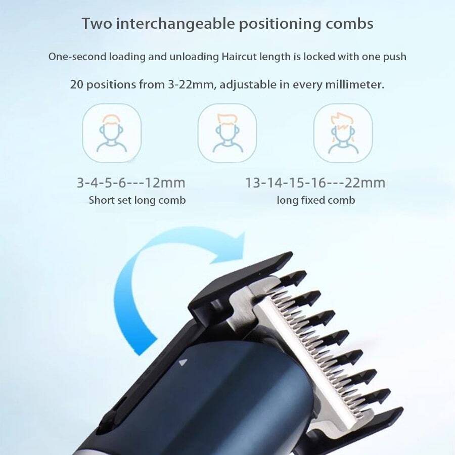 1 Pieza Flyco Recargable Fc5825 Cortapelo Eléctrico Con Pantalla Led Inteligente, Duración De La ...