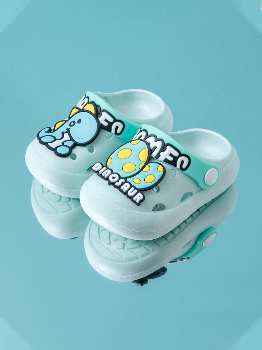 Cute Cartoon Mushroom & Dragon Children's Summer Clogs With Holes ...