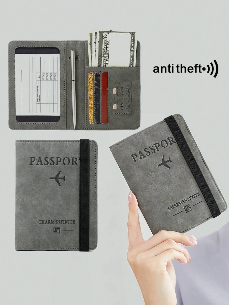 CHARM INFINITE Passport Holder RFID Anti-Theft Swipe Bag Ticket ...