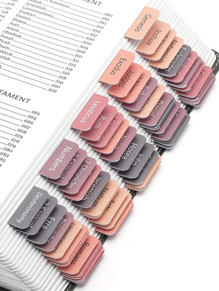 75pcs Bible Tabs, Bible Index Tabs Stickers For Catholic/Christian ...