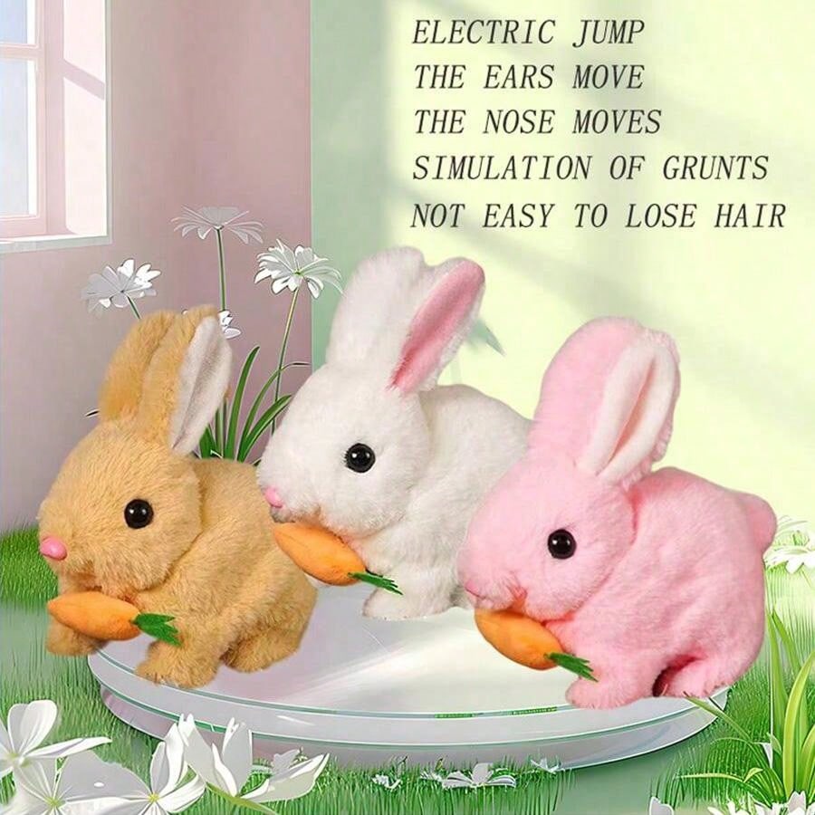 Plush Bunny, Electronic Interactive Toys, Jumping, Simulated Barking ...