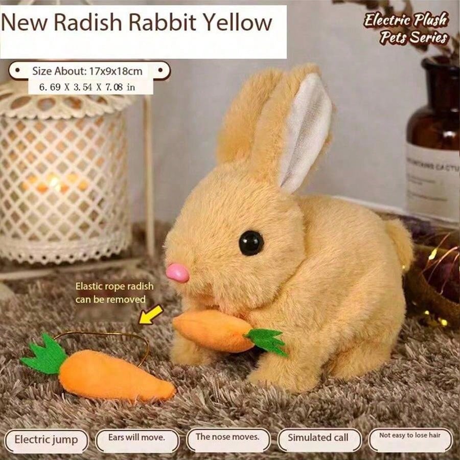 Plush Bunny, Electronic Interactive Toys, Jumping, Simulated Barking ...
