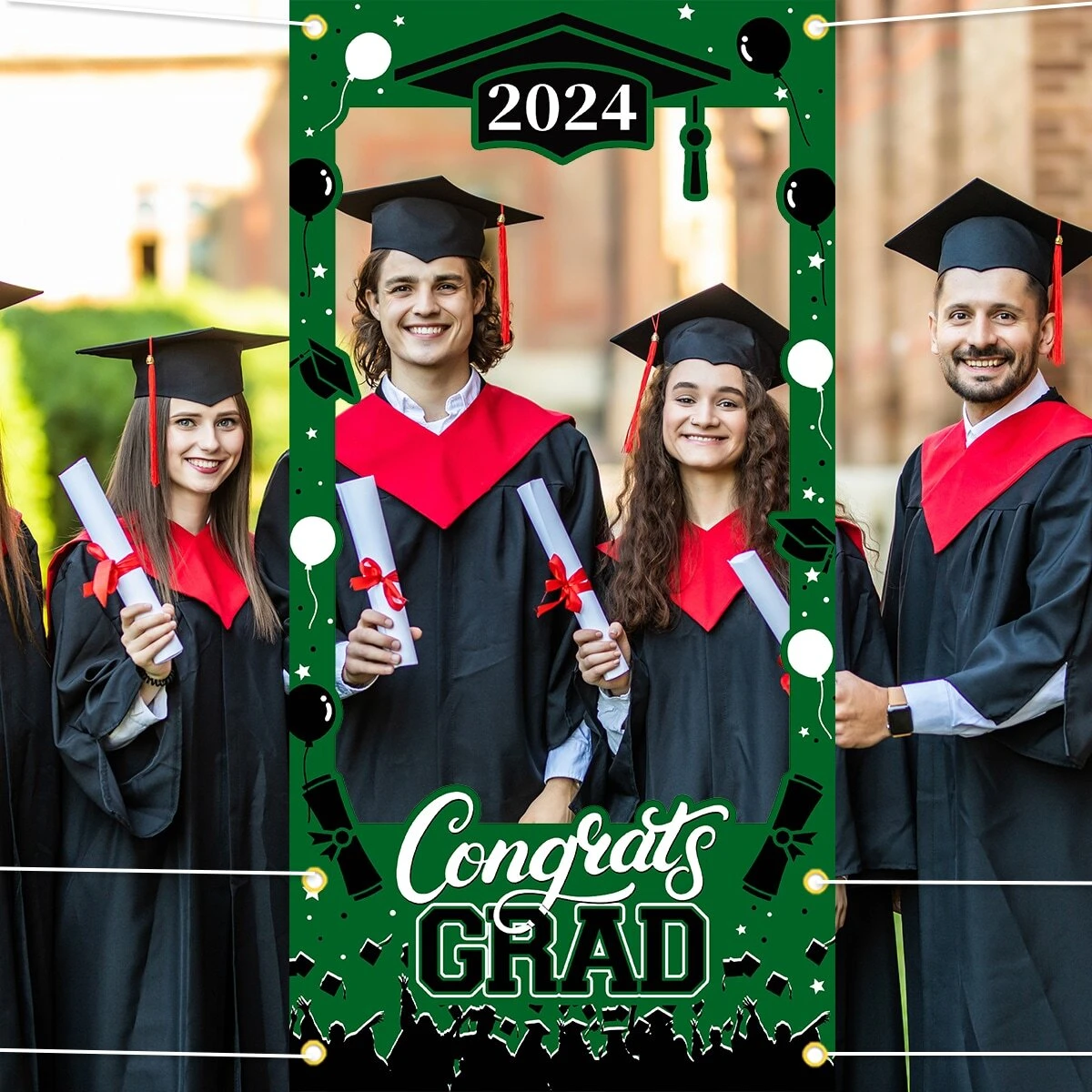 2024 Graduation Selfie Photo Frame Banner Backdrop Class Of 2024 Photo ...