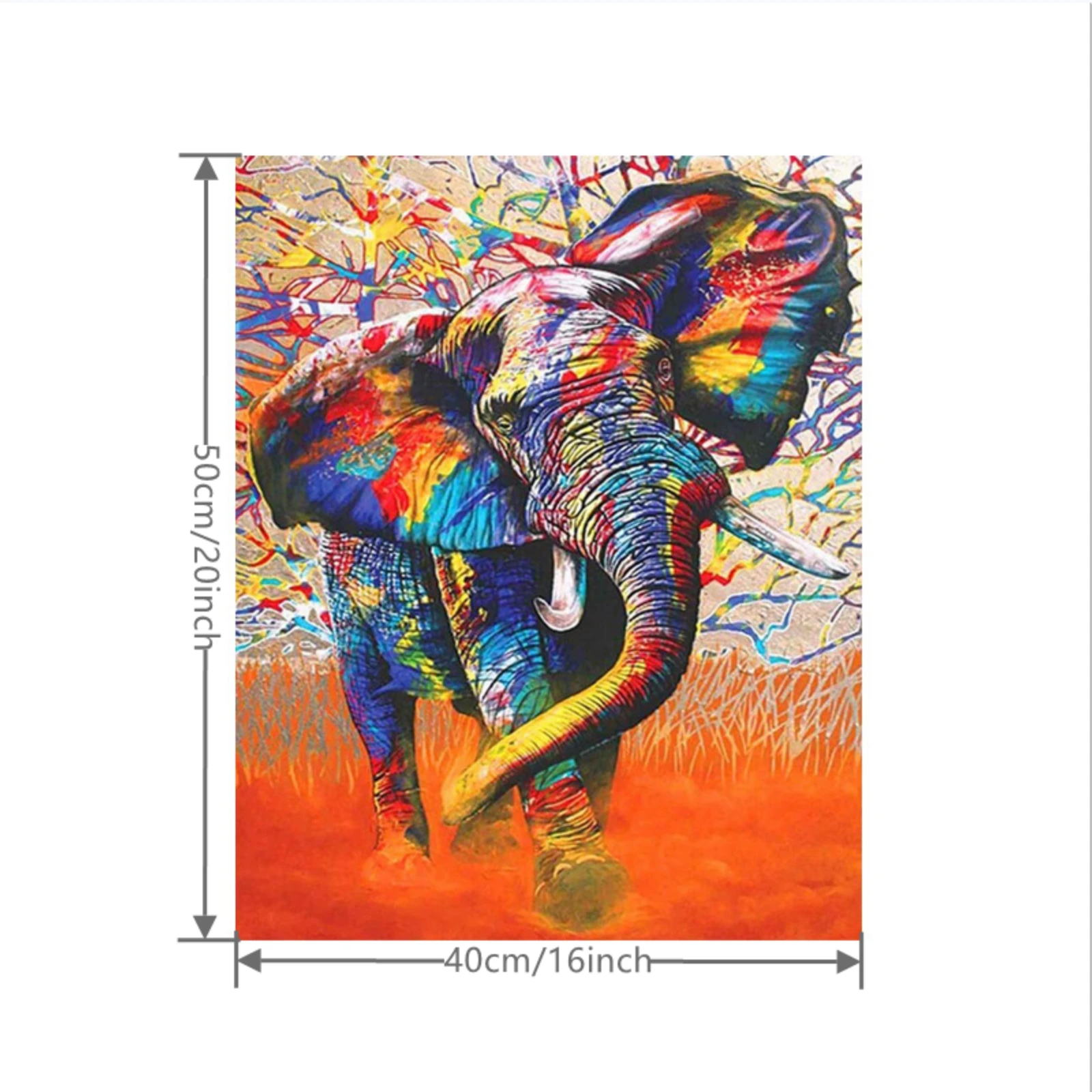 1 zestaw DIY Cyfrowy obraz olejny Ręcznie malowany wzór słonia ...