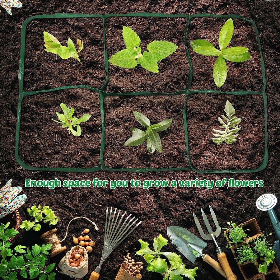 Rectangular Garden Planter Bed With 6 Divider Grid And Drainage Holes ...