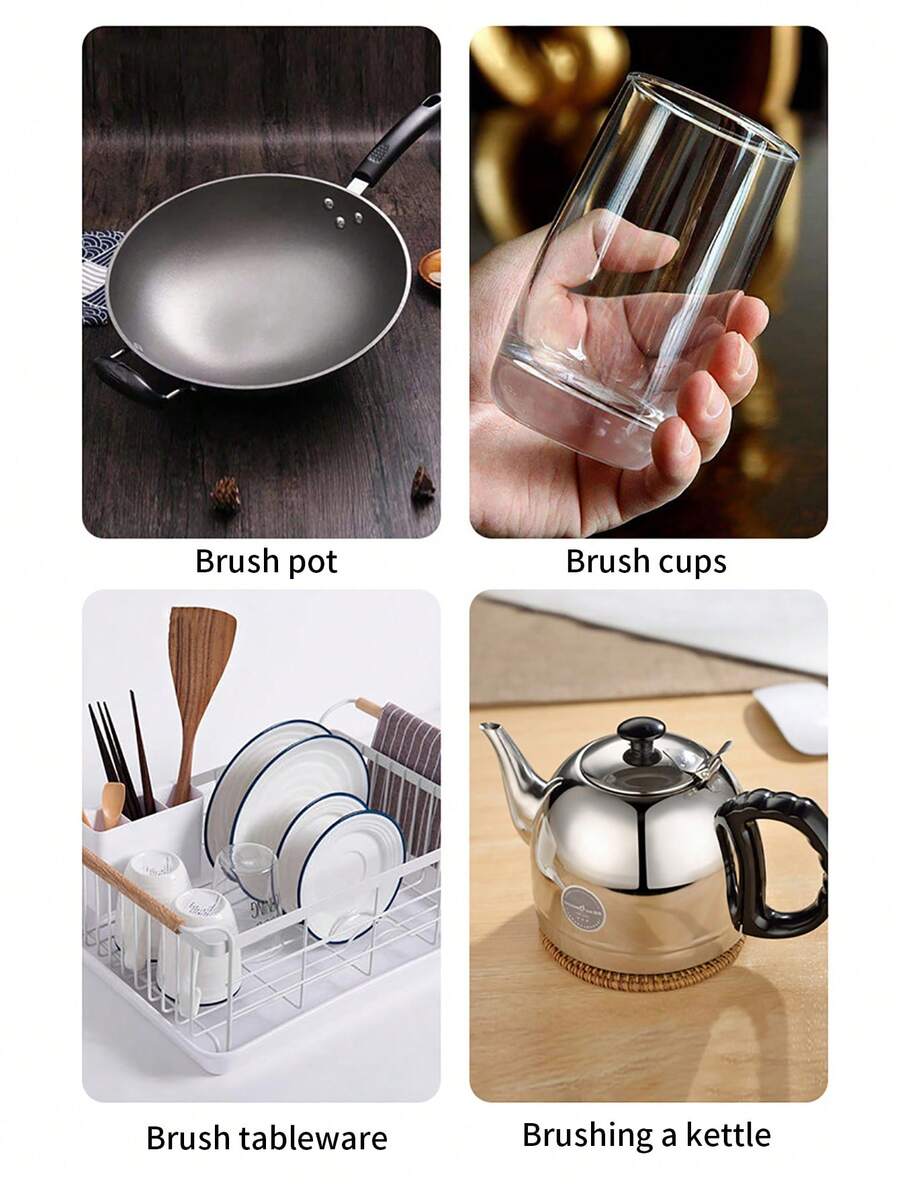 1pc Stainless Steel Rust Remover Brush, For Scrubbing Pans, Dishes, And ...