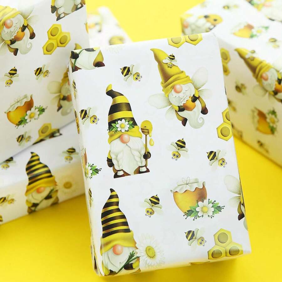1pc Bee Wrapping Paper - Girl's Birthday Wrapping Paper - 1 Sheet Of ...