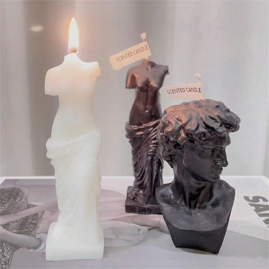 1pc Body Shape Candle, Venus Statue Shaped Aromatherapy Candle With ...