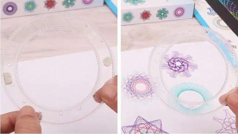5-32pcs Spiral Spirograph Design Art Craft Kit Set, Amazing Rainbow ...