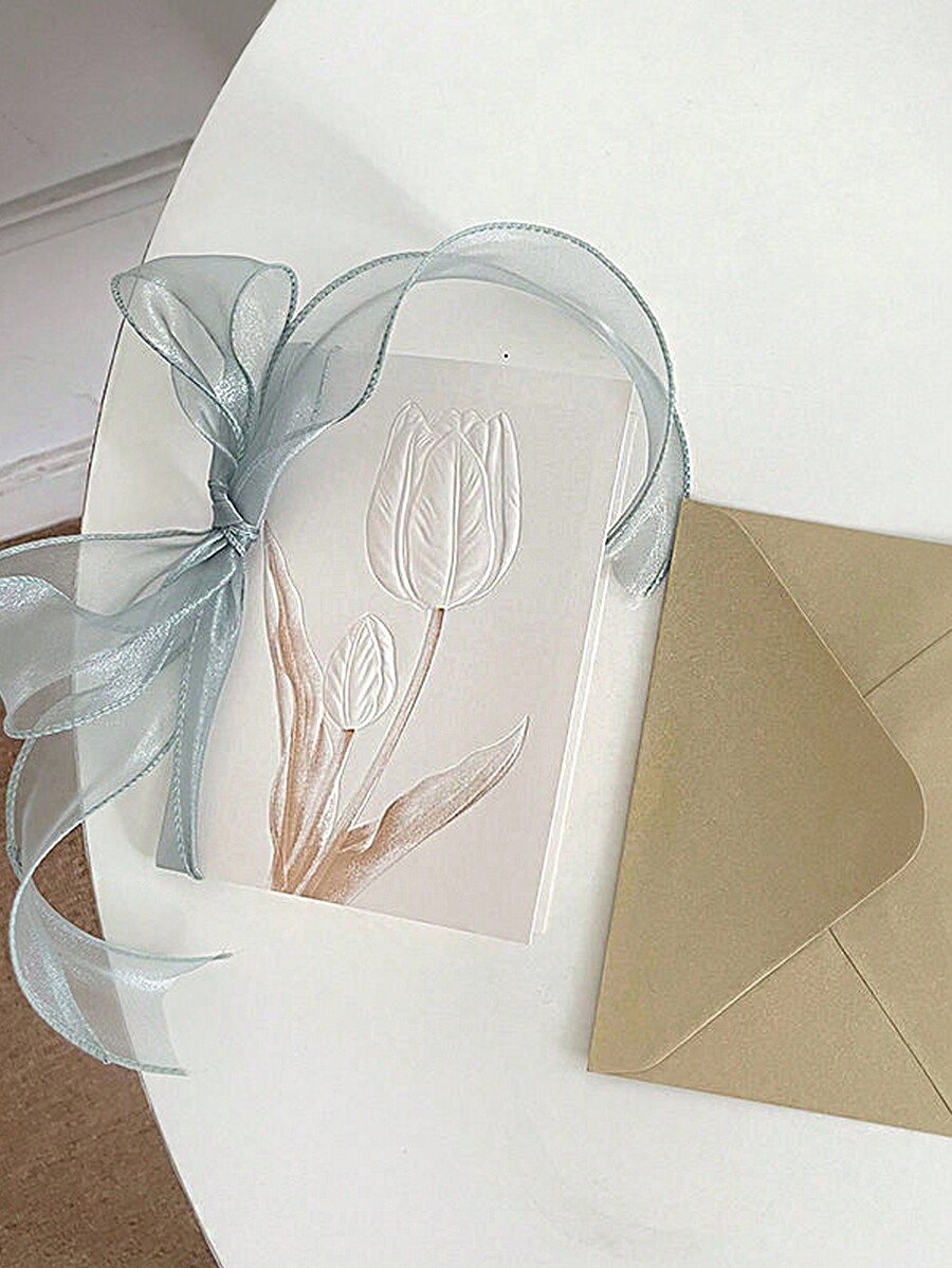 6 Embossed Blank Greeting Cards 6 Different Flowers Ideal For Weddings ...