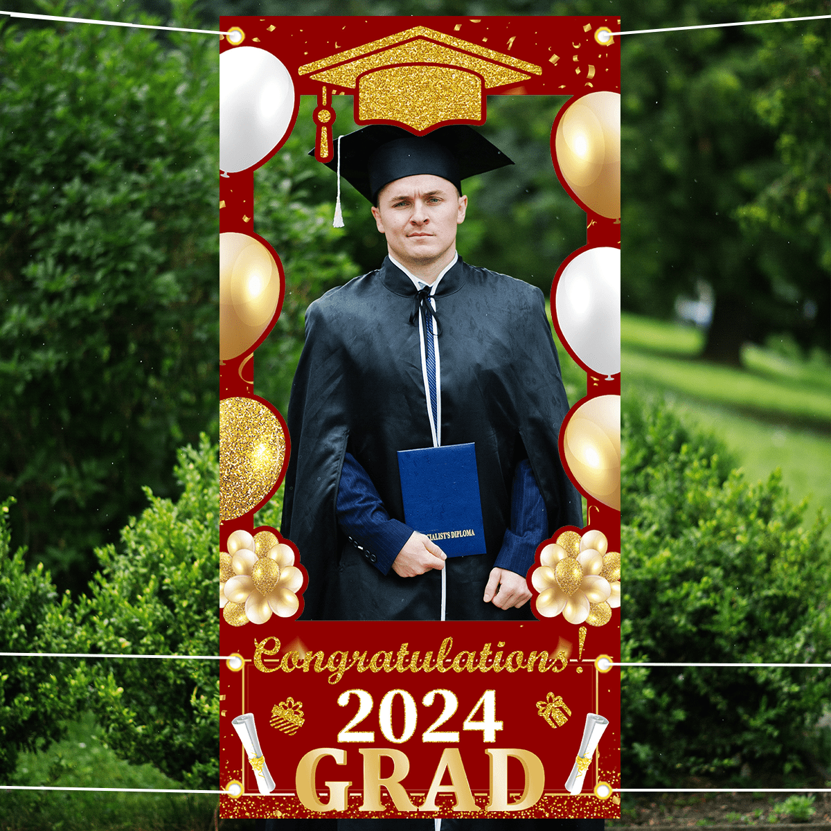 2024 Diploma uitreiking Selfie Fotolijstje Banner Backdrop Klasse Van ...
