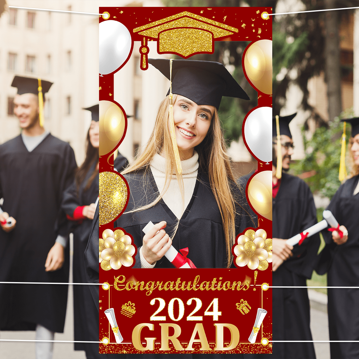 2024 Diploma uitreiking Selfie Fotolijstje Banner Backdrop Klasse Van ...