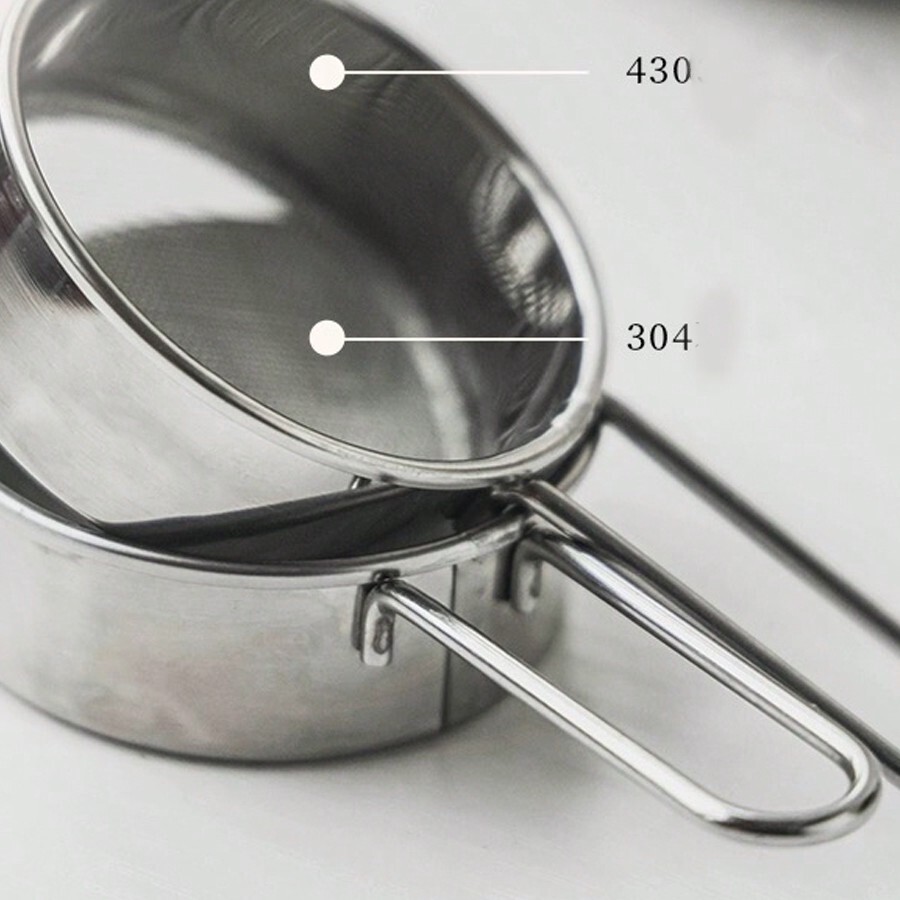 304 Stainless Steel Mini Flour Sifter, 40 Mesh Powdered Sugar Sifter ...