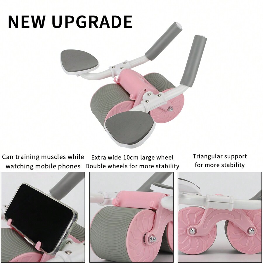 New Ab Roller Ab Wheel Roller With Elbow Support Automatic Rebound ...