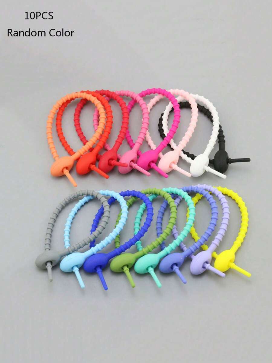 10pcs Multi-Purpose Silicone Tadpole Shaped Storage Straps, Stretchable ...
