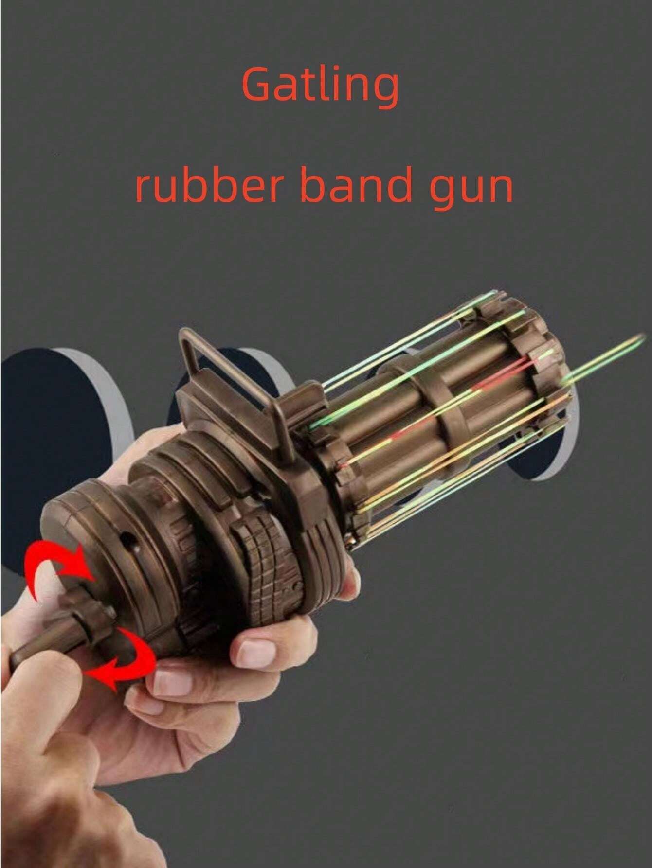Rubber Band Gun Gatling Style Toy For Teens With Soft Bullets, Rapid ...