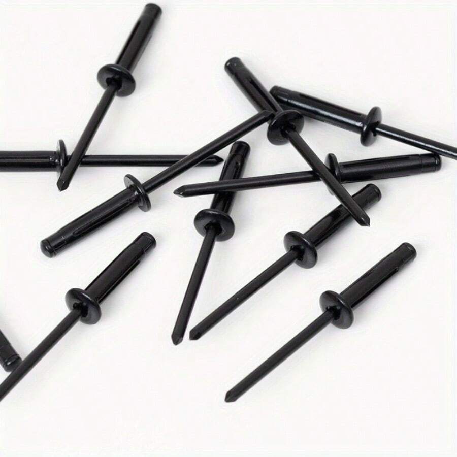 1Pack Full Black Painted Aluminium Trifold Blind Rivets Nail Pop Bulb ...