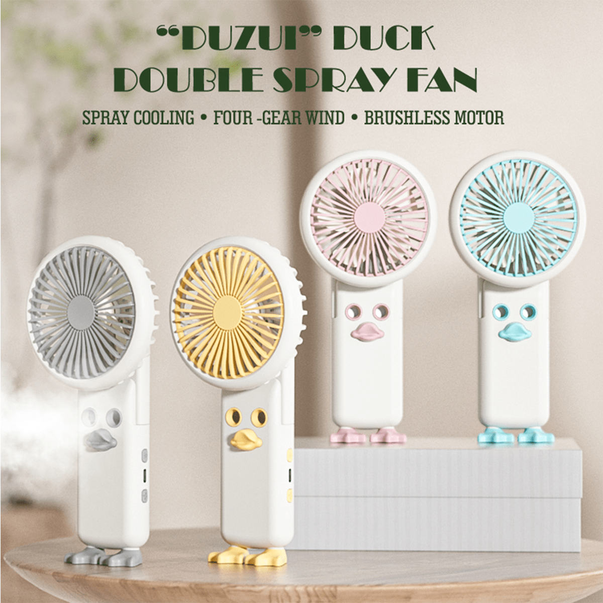 1pc Rechargeable 1200mah Handheld Desktop Air Humidifier Mist Spray ...
