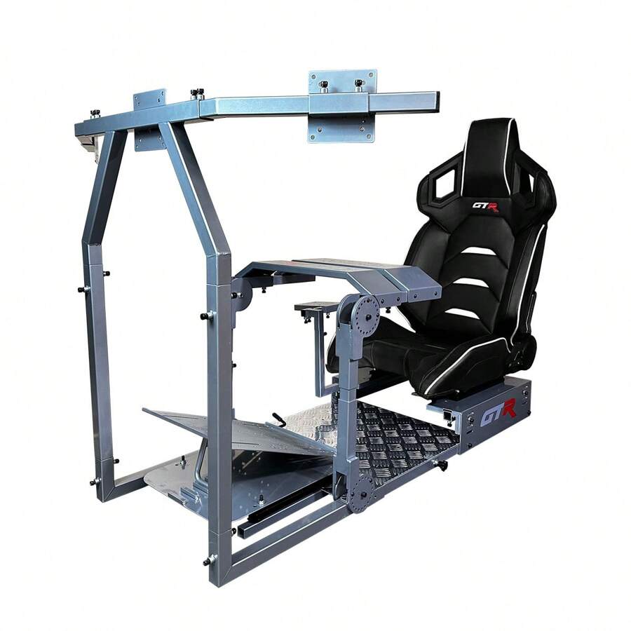 GTR Simulator GTA-Pro Racing Simulator Cockpit Silver Home Workstation ...