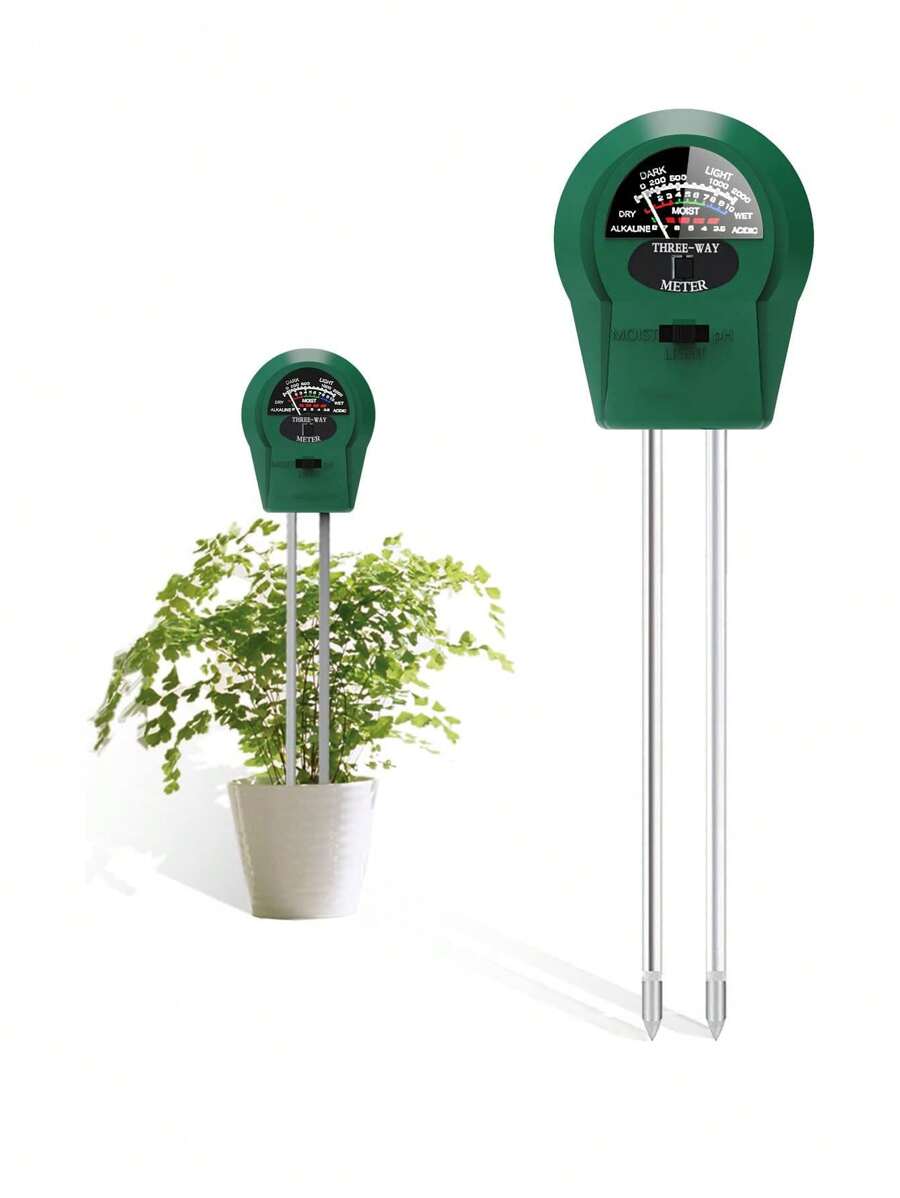 1pc Soil Moisture Meter, 3-In-1 Plant Moisture Sensor Testing Kit With ...