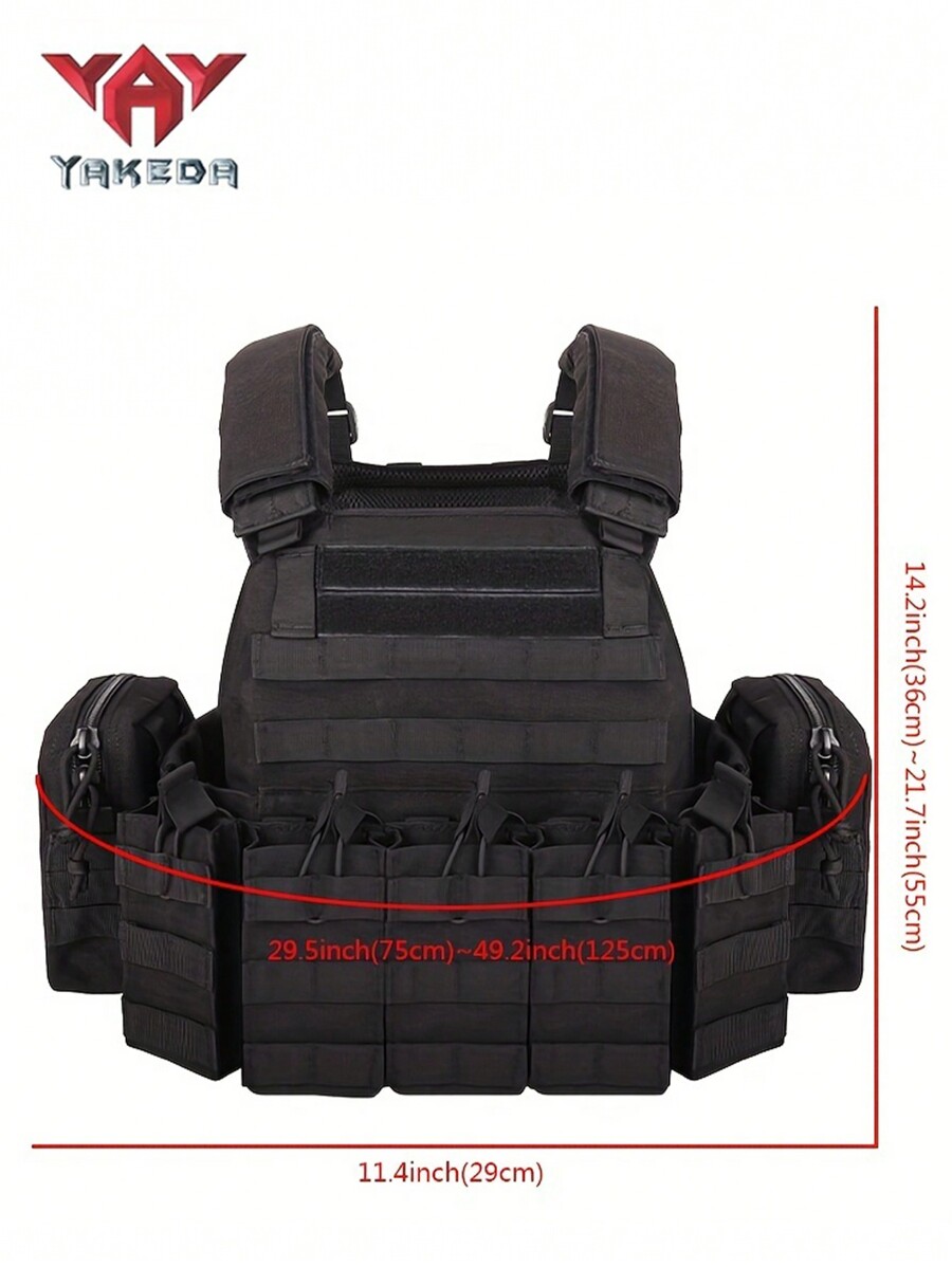 YAKEDA Five-Point Bullet Magazine Pouch Vest, Amphibious Training Vest, Outdoor CS Training Vest ...