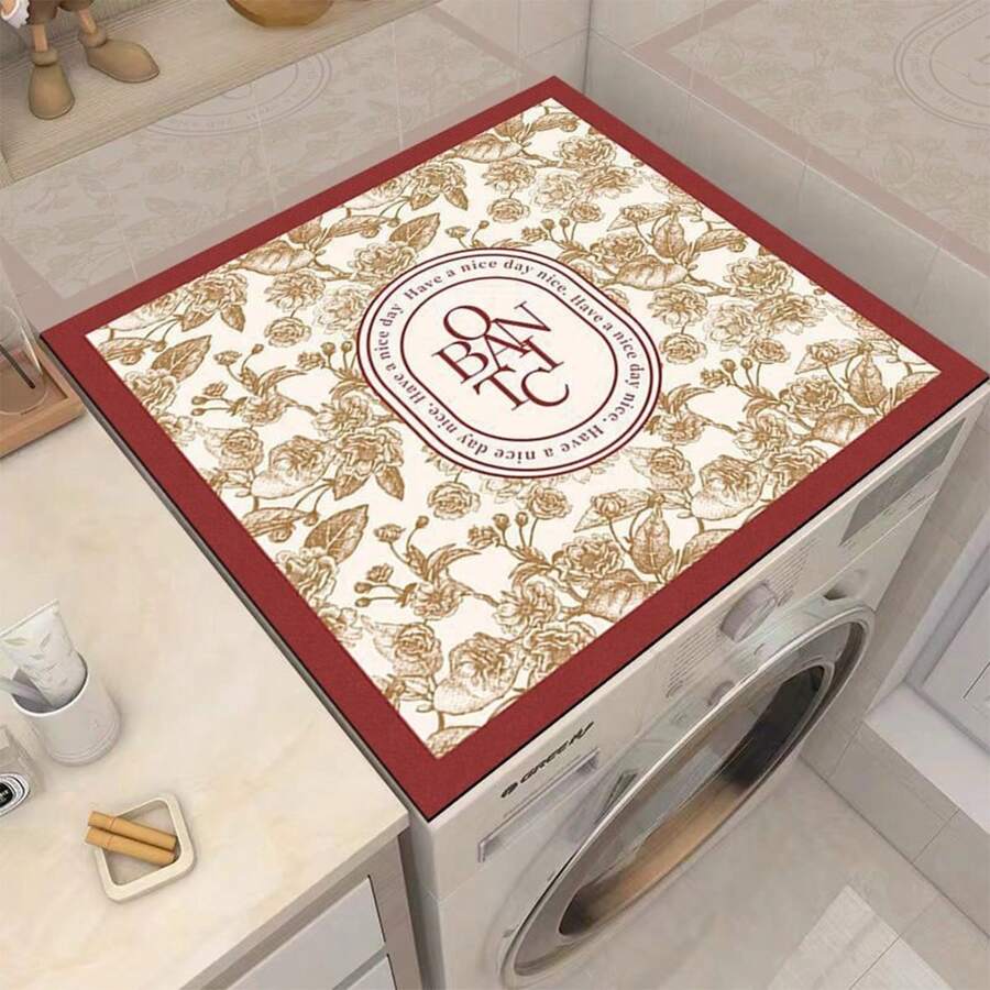 1pc Dust Cover, Countryside Style Washing Machine Dust Cover Home Bedside Table Dust Pad ...