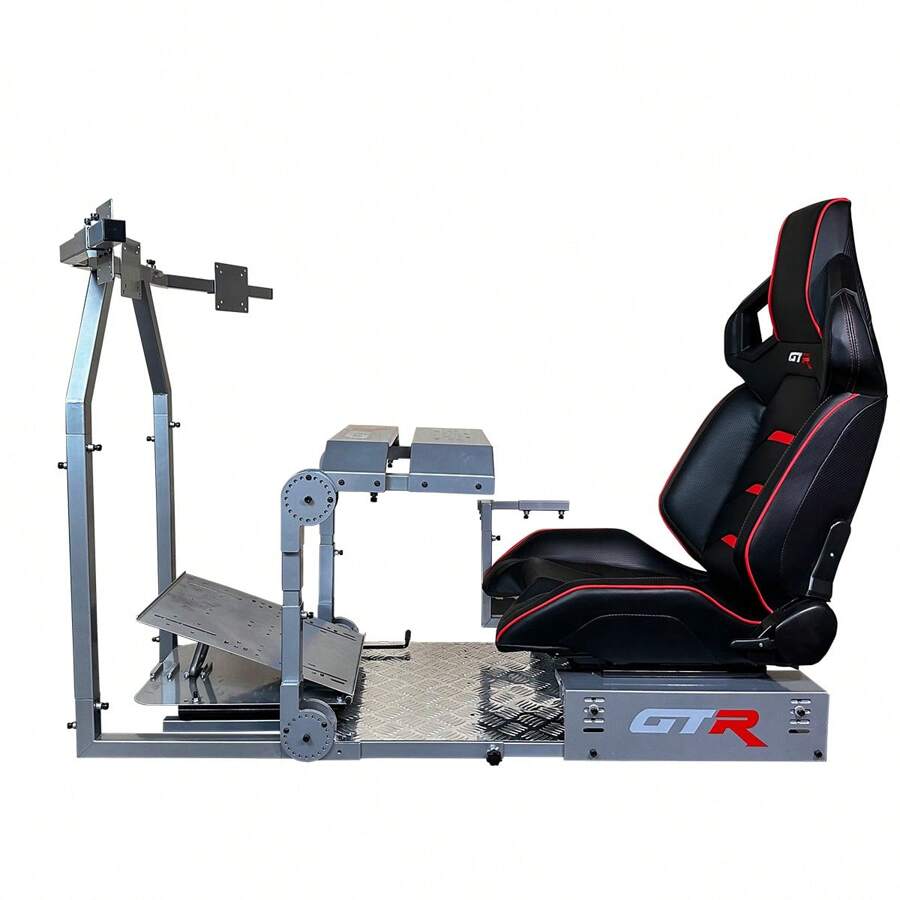 GTR Simulator GTA-Pro Racing Simulator Cockpit Silver Home Workstation ...