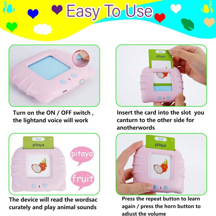Talking Flash Cards Early Educational Toys Learning English ,Speaking ...