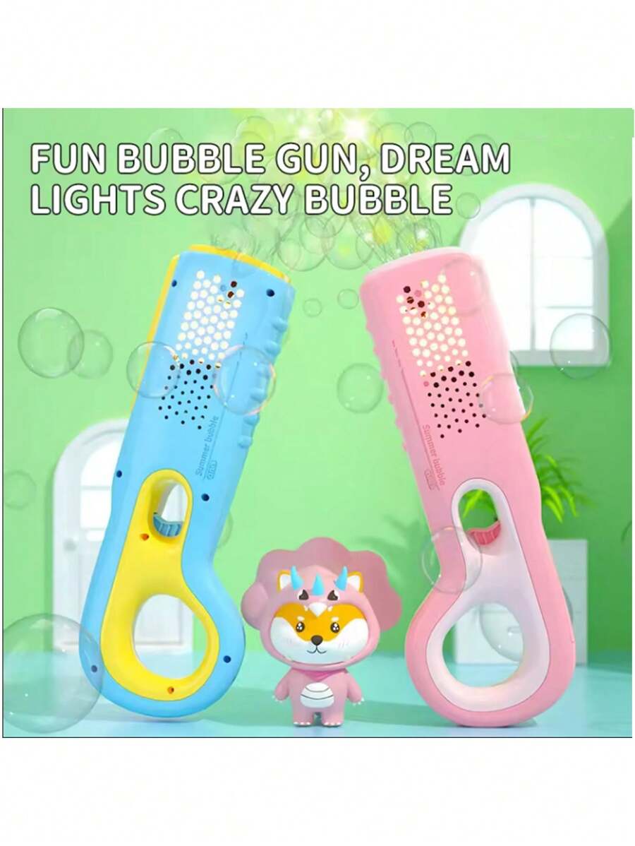 Automatic Bubble Machine Electric Space Bubble Gun With Sound & Light ...