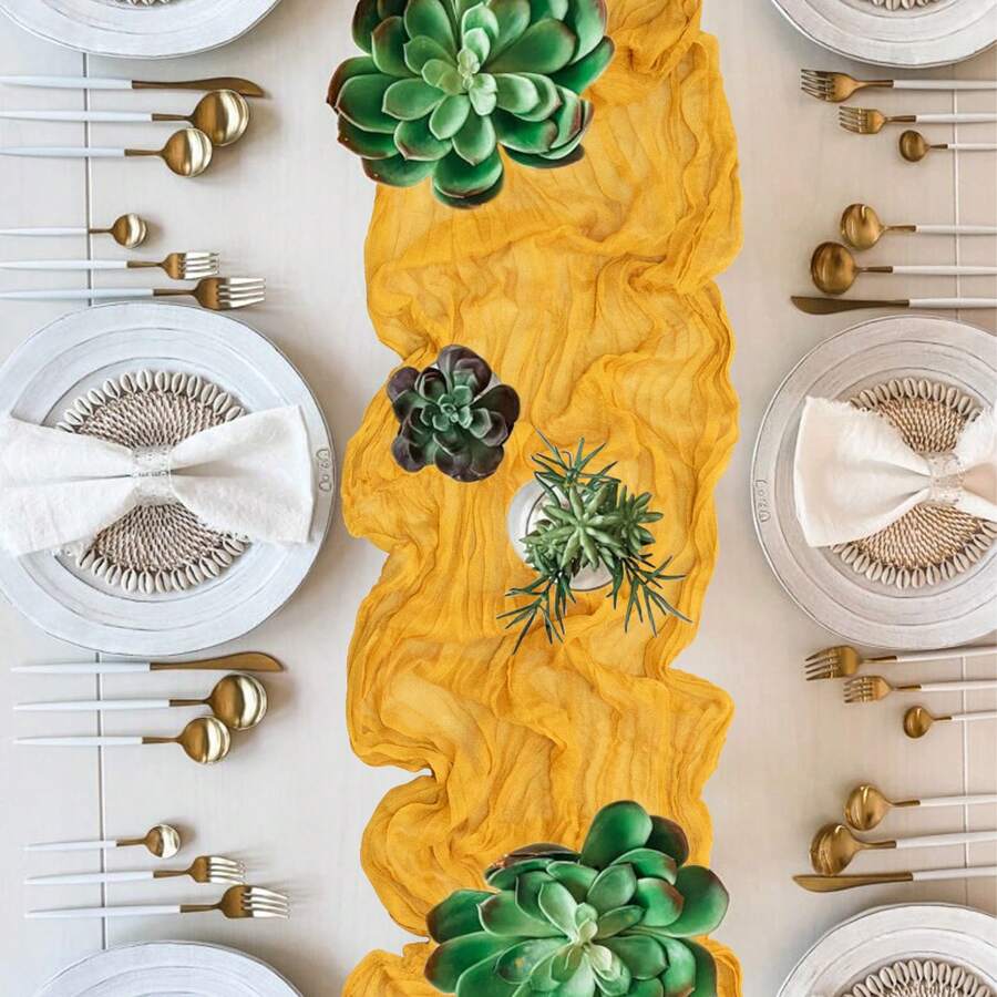 1 Pack Cheesecloth Table Runner 35 X 70 Inch Long Boho Cheese Cloth ...