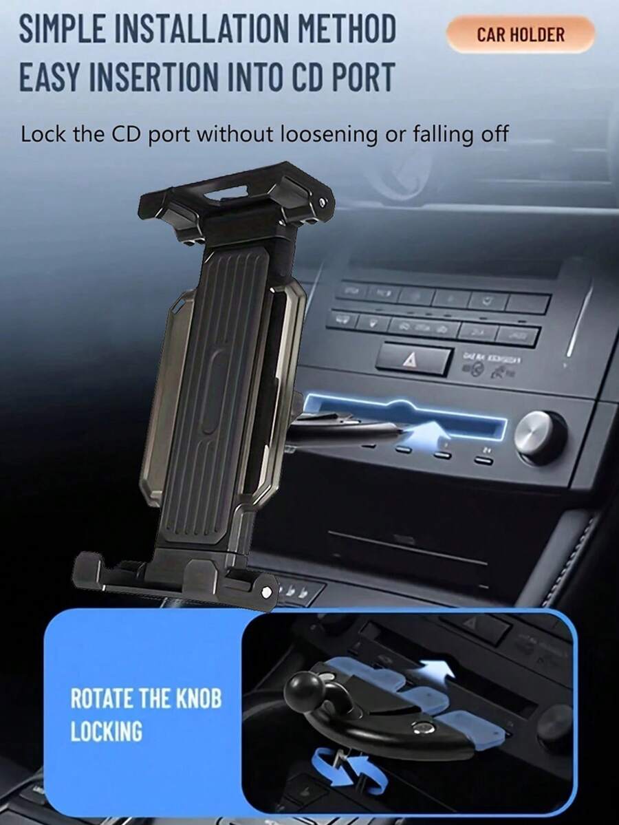 1pc Car Cd Slot Mobile Phone Mount, Tablet Stand, Car Air Vent ...