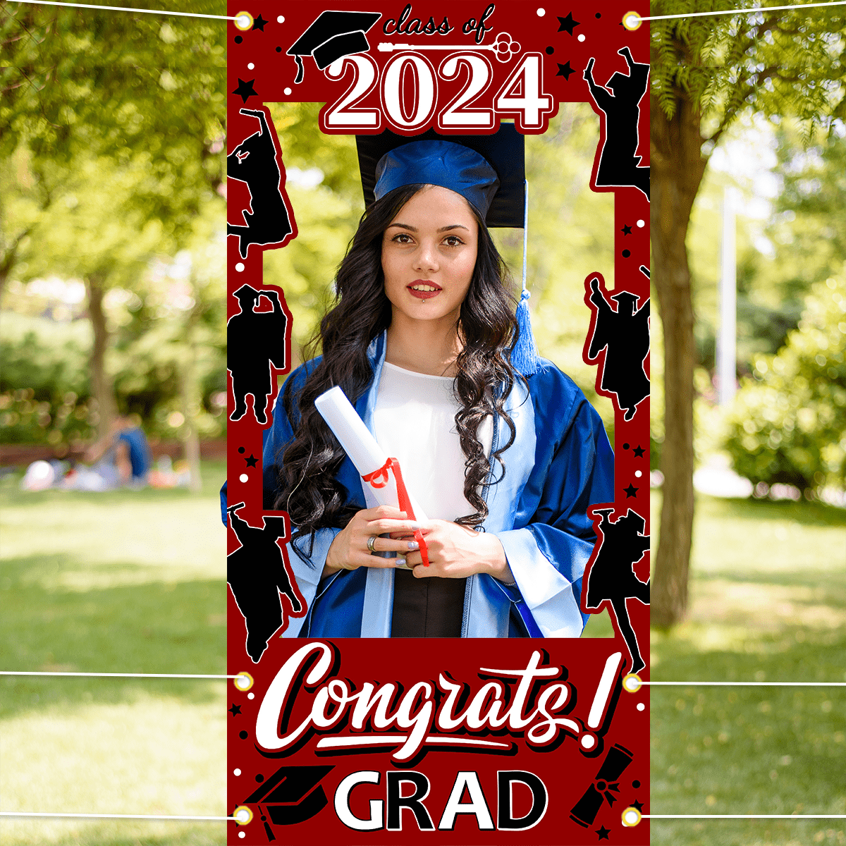2024 Graduation Selfie Photo Frame Banner Backdrop Class Of 2024 Photo ...