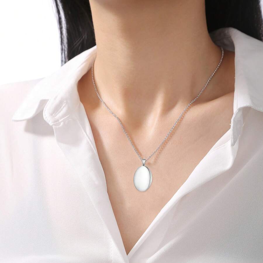 925 Sterling Silver Custom Picture/Photo Locket Necklace For Women ...