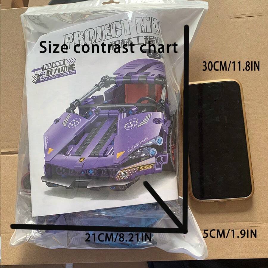 Building Blocks Racing Car Set With Pull Back Power, Intelligence ...