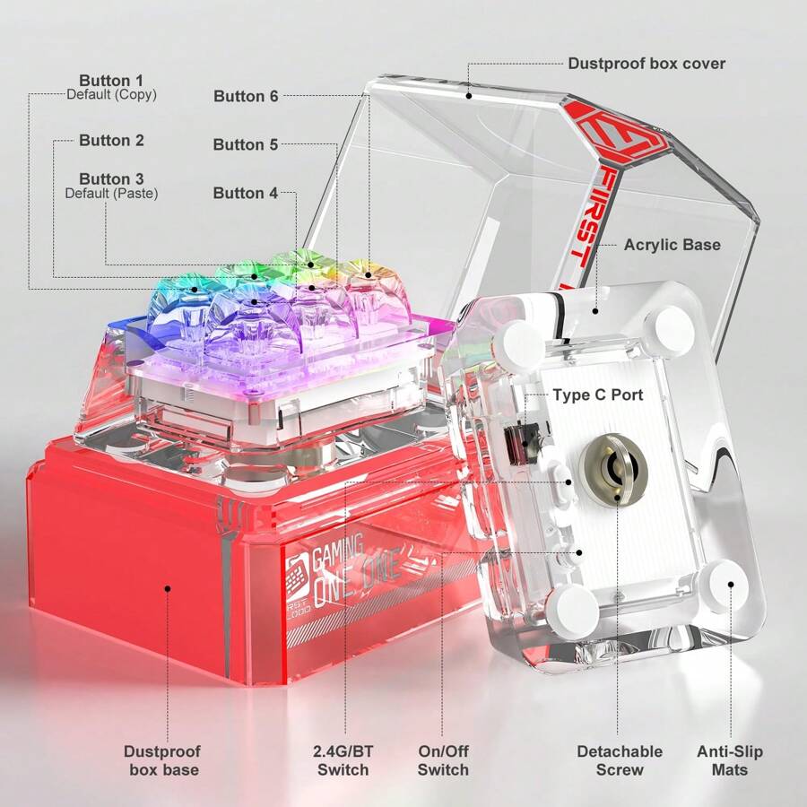 OSU Keypad One-Handed Mechanical Keyboard Support NKRO, Hotkeys, One ...