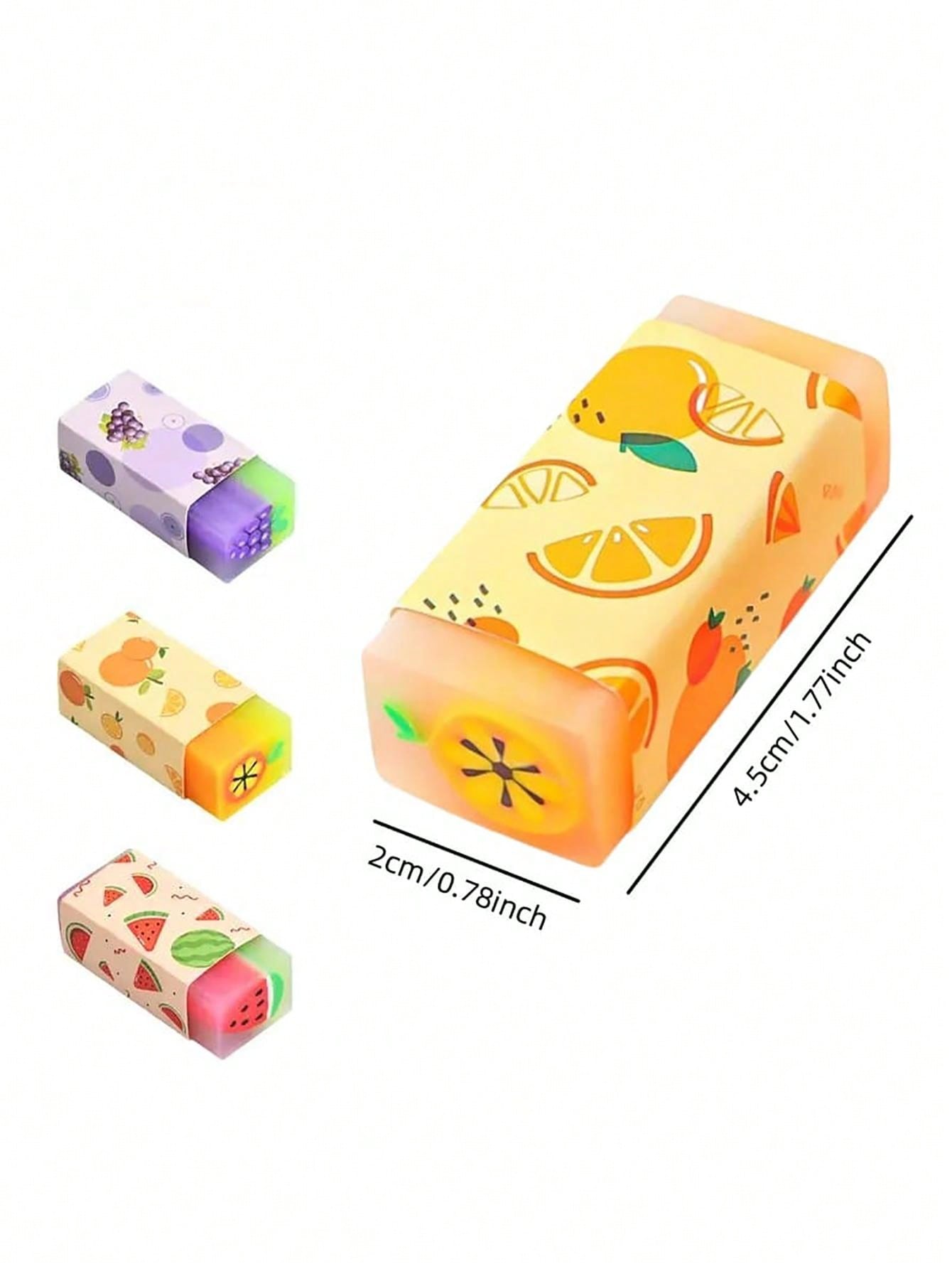 9pcs Creative Jelly Erasers With Fruit Fragrance And Sandwich Design ...