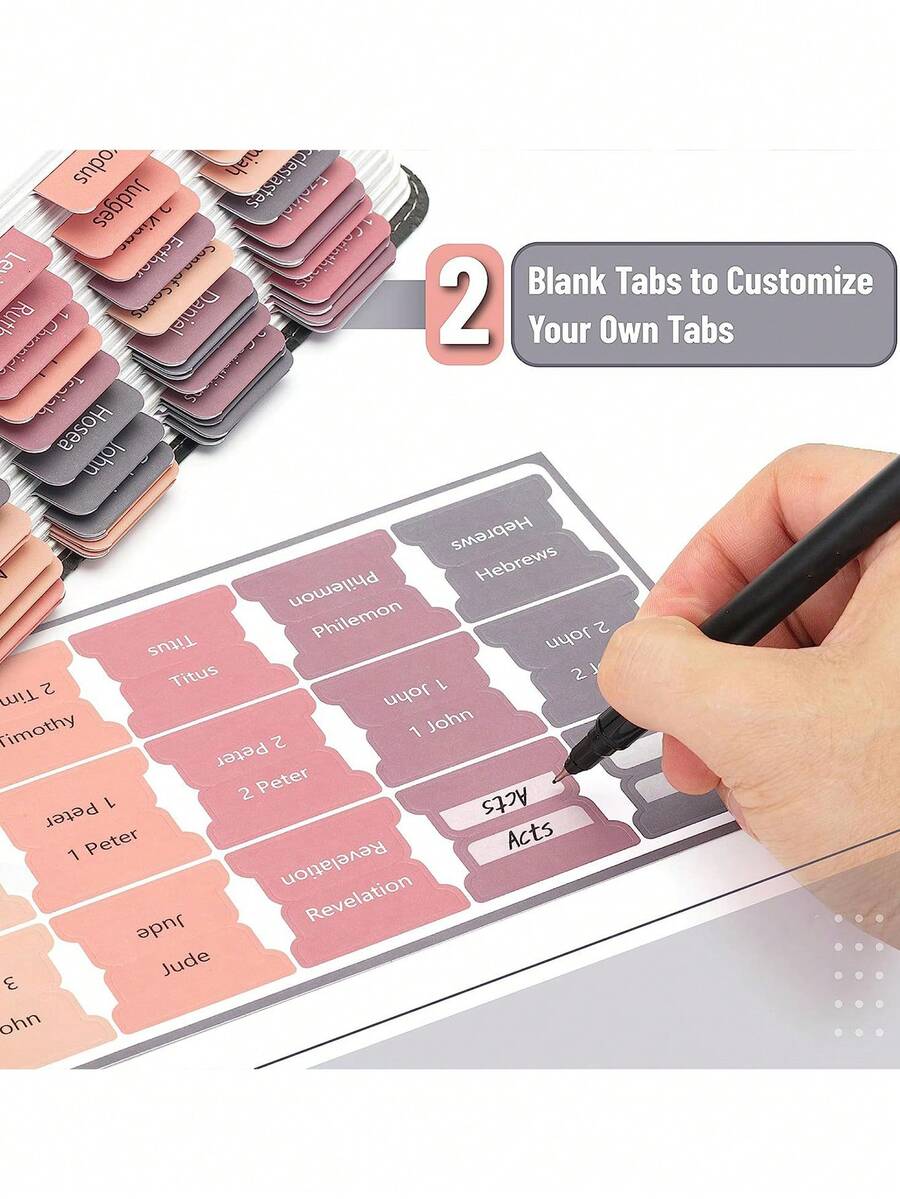 75pcs Bible Tabs, Bible Index Tabs Stickers For Catholic/Christian ...