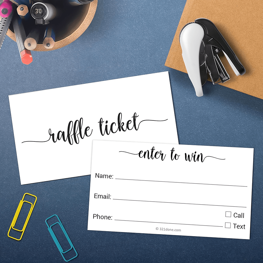50pcs 3.5 X 2 Inch Entry Form Cards, Raffle Tickets - For Contests ...