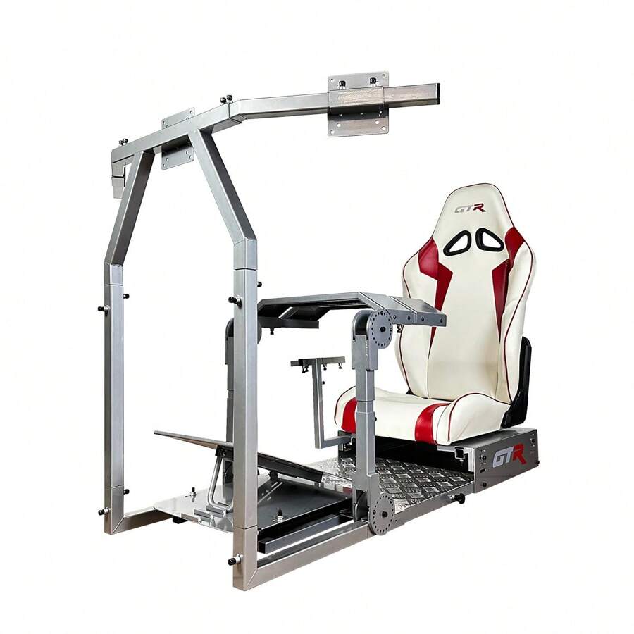 GTR Simulator GTA-Pro Racing Simulator Cockpit Silver Home Workstation ...