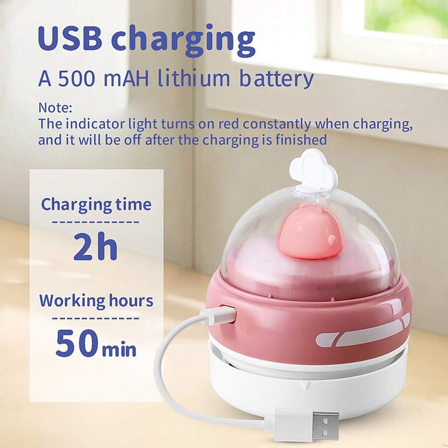 Rechargeable Desktop Vacuum Cleaner,Office Desk Cleaner,With Light ...