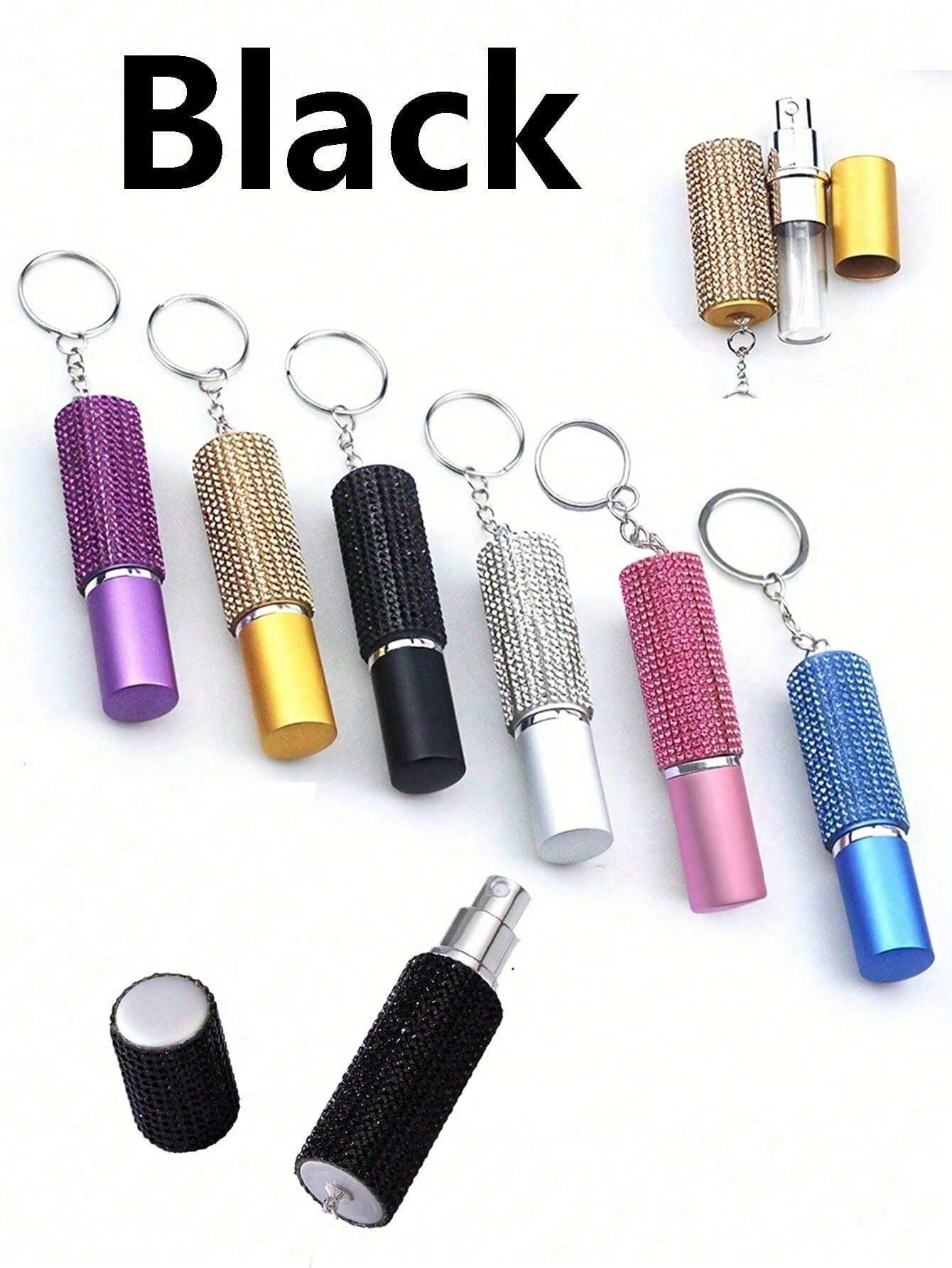 1PC Crystal Shiny Perfume Bottle Keychain, Perfume Atomizer Spray ...