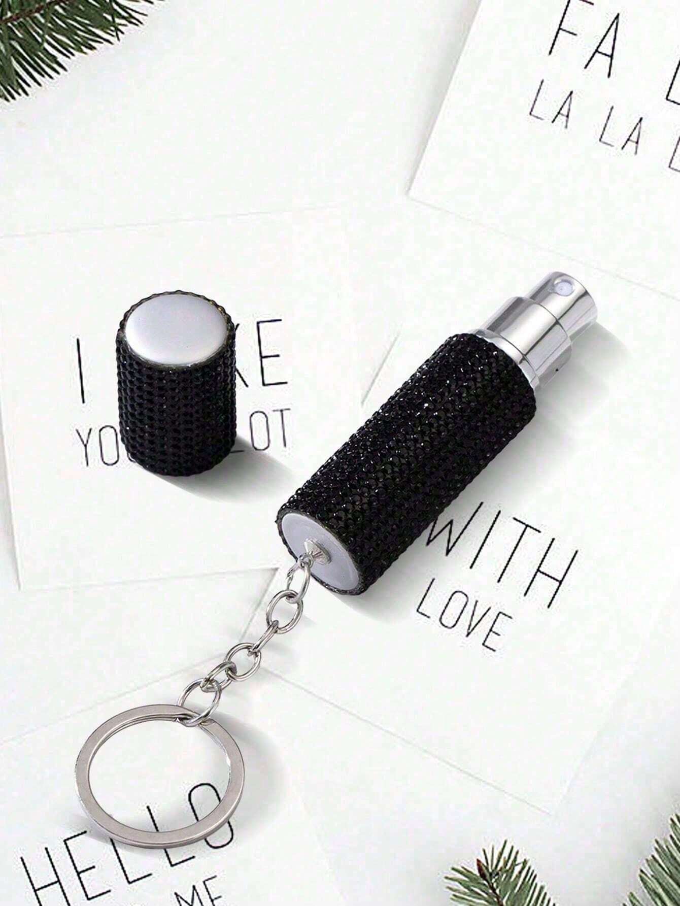 1PC Crystal Shiny Perfume Bottle Keychain, Perfume Atomizer Spray ...