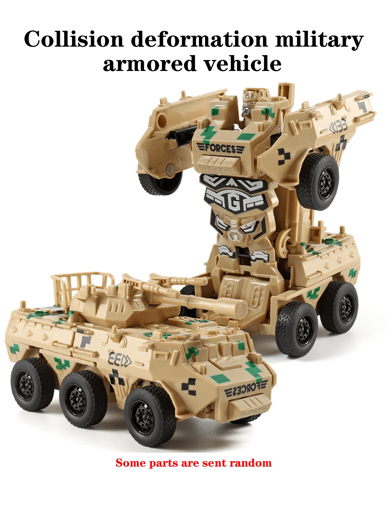 1pc One-Click Transformation Assault Vehicle With Inertia & Collision ...