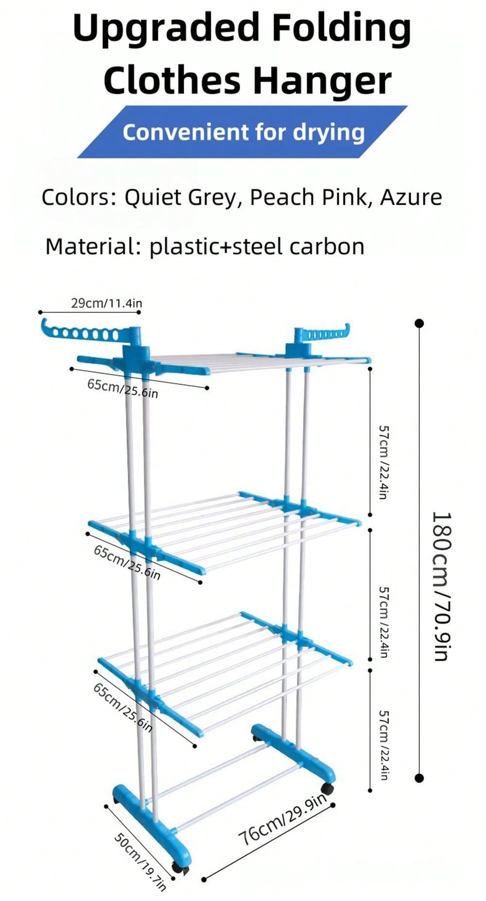 Mobile Multi-Layer Clothes Drying Rack, Towel Drying Rack, Household ...