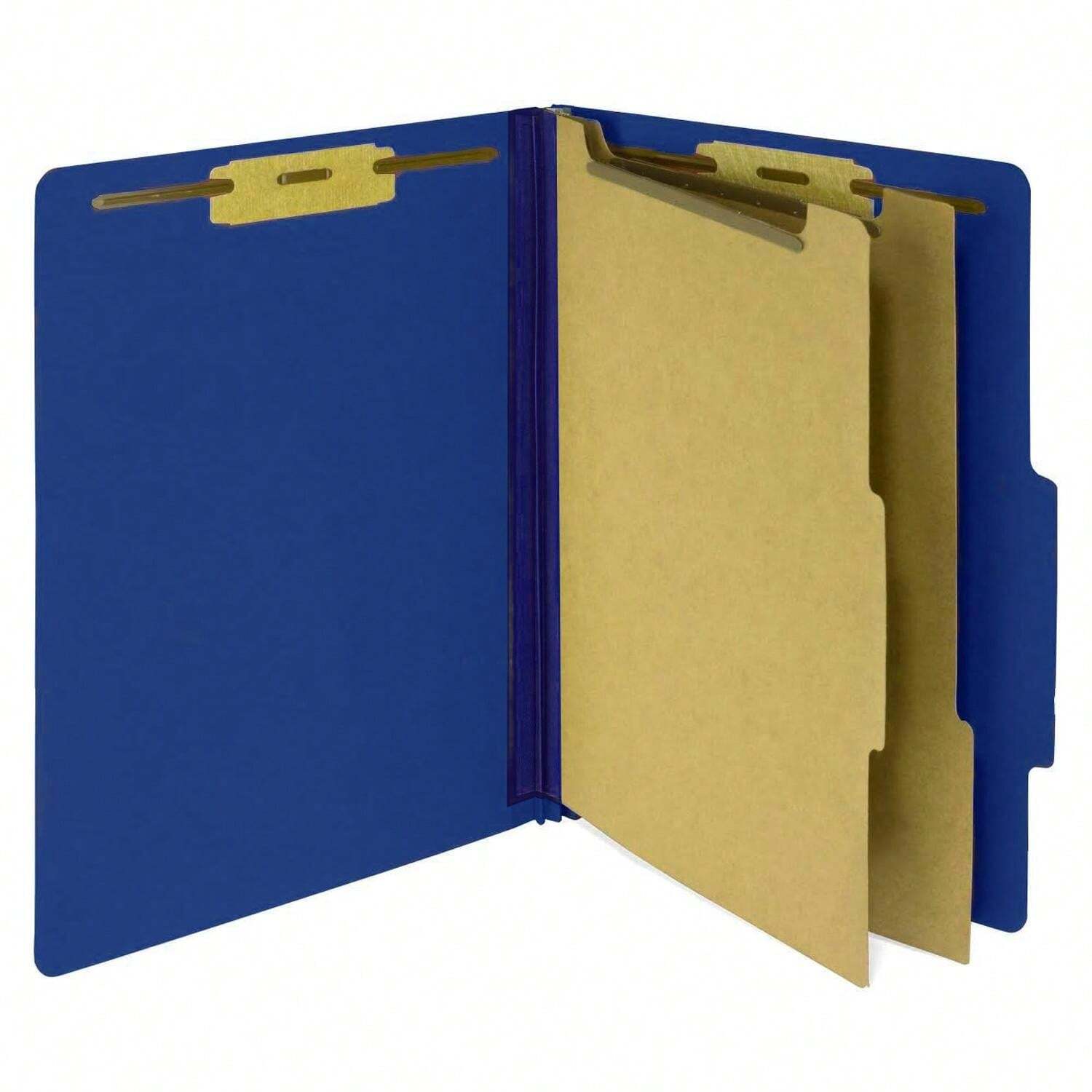 3 Dark Blue Classification Folders - 2 Divider - 2 Inch Tyvek ...