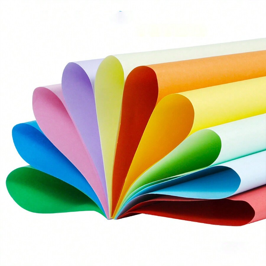 100 Sheets Colored Printing Paper A4 Copy Paper DIY Origami Student ...